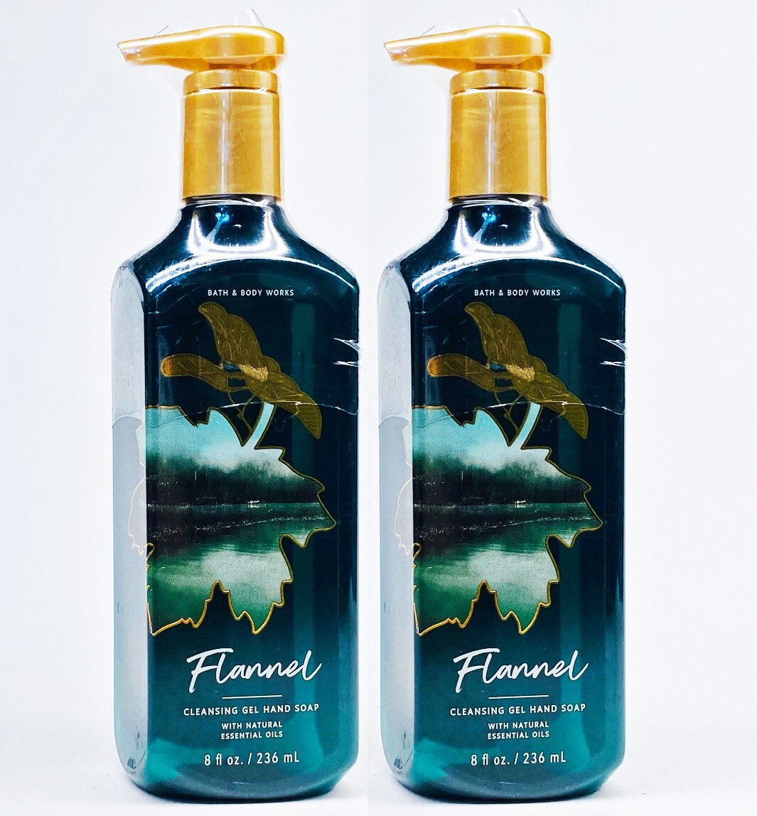 2 Bath & Body Works FLANNEL Cleansing Gel Hand Soap 8.0 oz | eBay