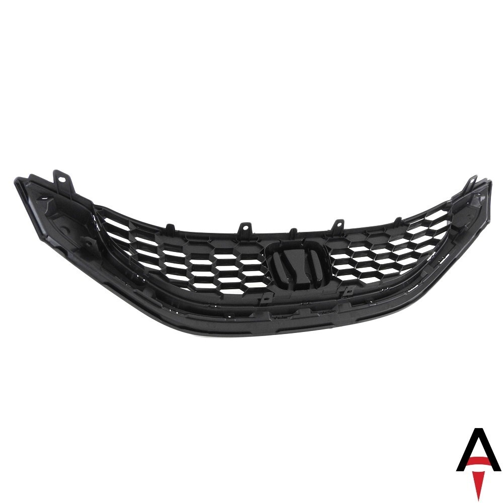 Black Upper Grille Grill w/ Honeycomb Insert For 2013-2015 Honda Civic ...