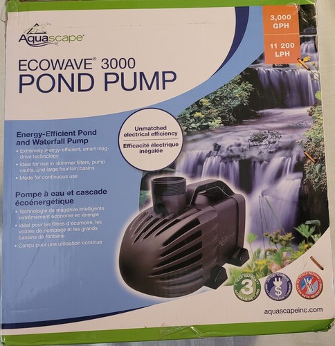 3000 GPH Pond Pump Aquascape 91132 EcoWave Submersible Energy-Efficient *NEW* | eBay