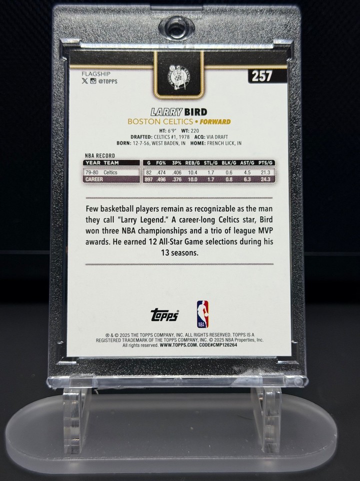 2025/26 Topps Basketball #257 Larry Bird Blackout Parallel | eBay