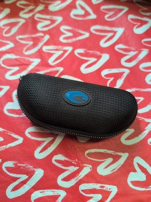 Costa Del Mar Sunglasses Hard Zip Up ClamShell Case Only Black w/ Blue ...