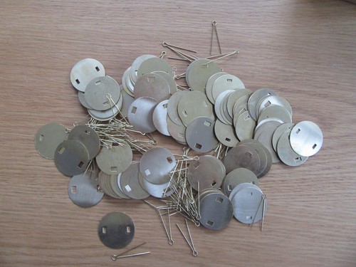 Split, Cotter Pins + Cap badge backing plates. Approx. 100 sets. Job ...