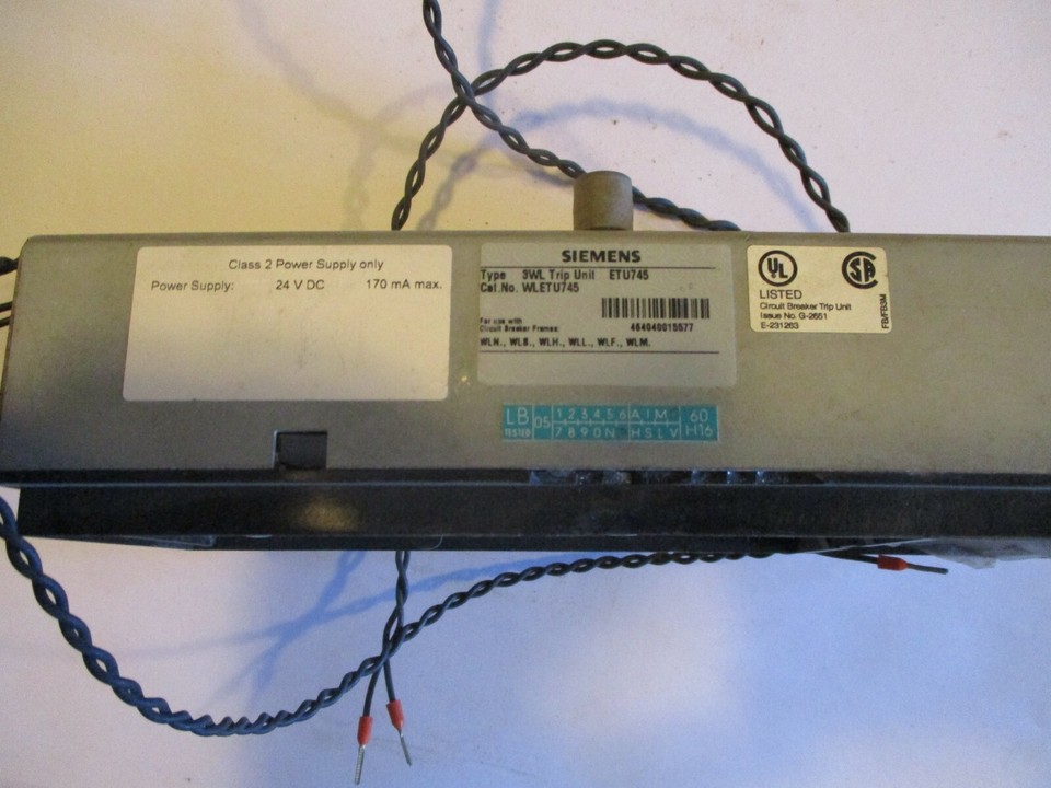 Siemens 3WL Trip Unit ETU745,WLETU745 | eBay