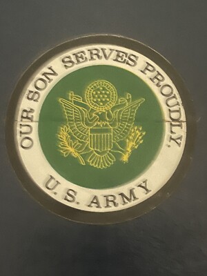 Vintage Sticker Our Son Serves Proudly U. S. Army RPI 351, Sept. 1978 ...