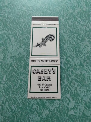 Vintage Matchbook Ephemera Collectible J8 Los Angeles California Casey ...