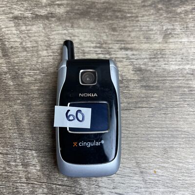 Nokia 6102i Cingular Silver 2" TFT Color LCD 4.2MB AT&T Cellular Flip ...