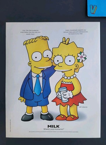 The Simpsons Got Milk? Promo Print Advertisement 1996 | eBay