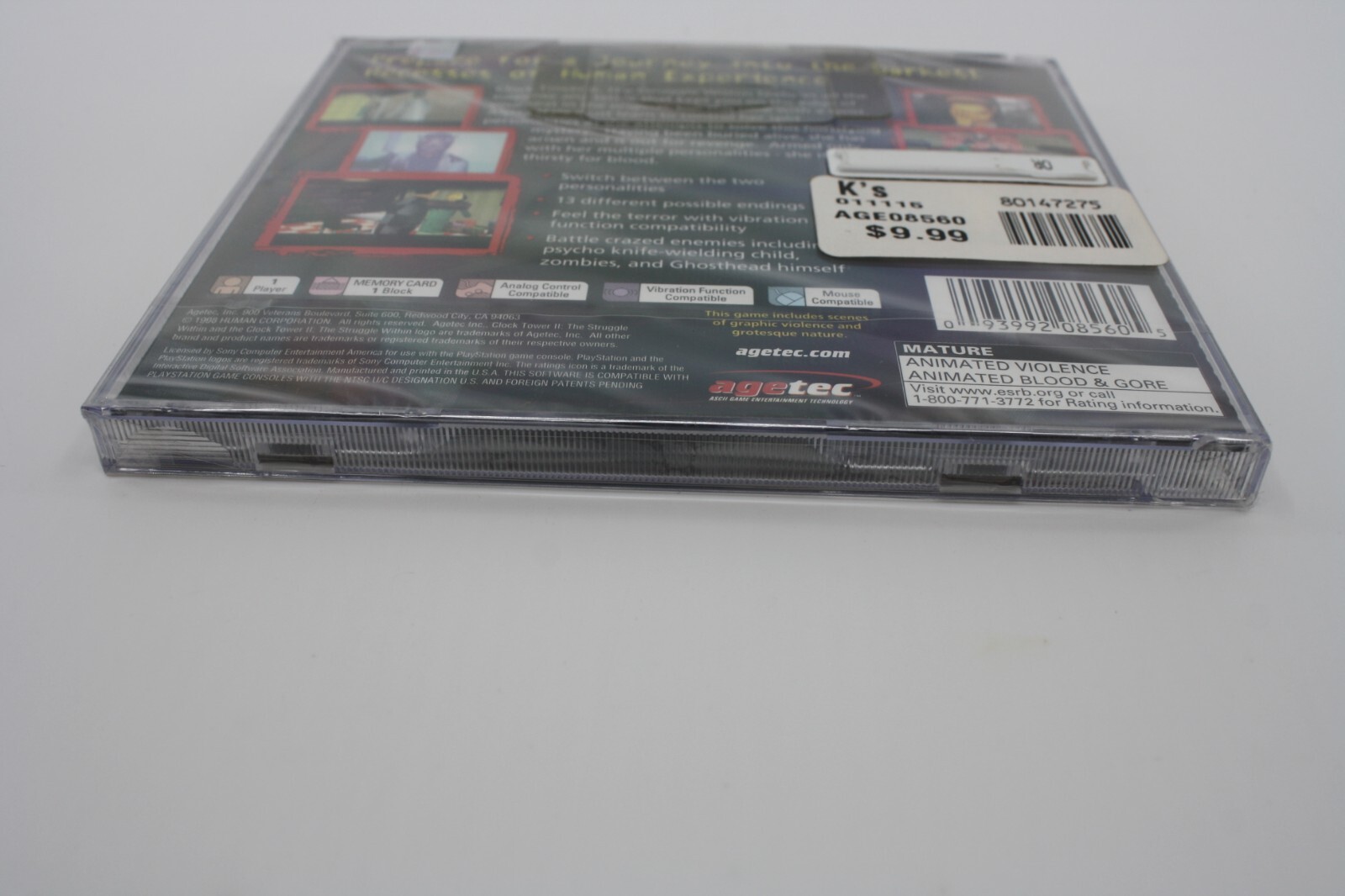 Buy Clock Tower II: The Struggle Within (Sony PlayStation 1, 1999 ...