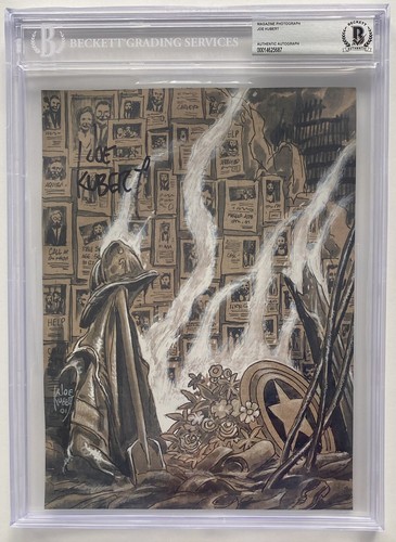 JOE KUBERT SIGNED 9/11 CAPTAIN AMERICA MARVEL MAGAZINE PHOTOGRAPH ...