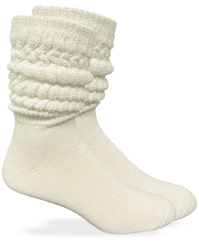 Jefferies Socks Mens Slouch Scrunch Thick Heavy Cotton Knit Crew Socks ...