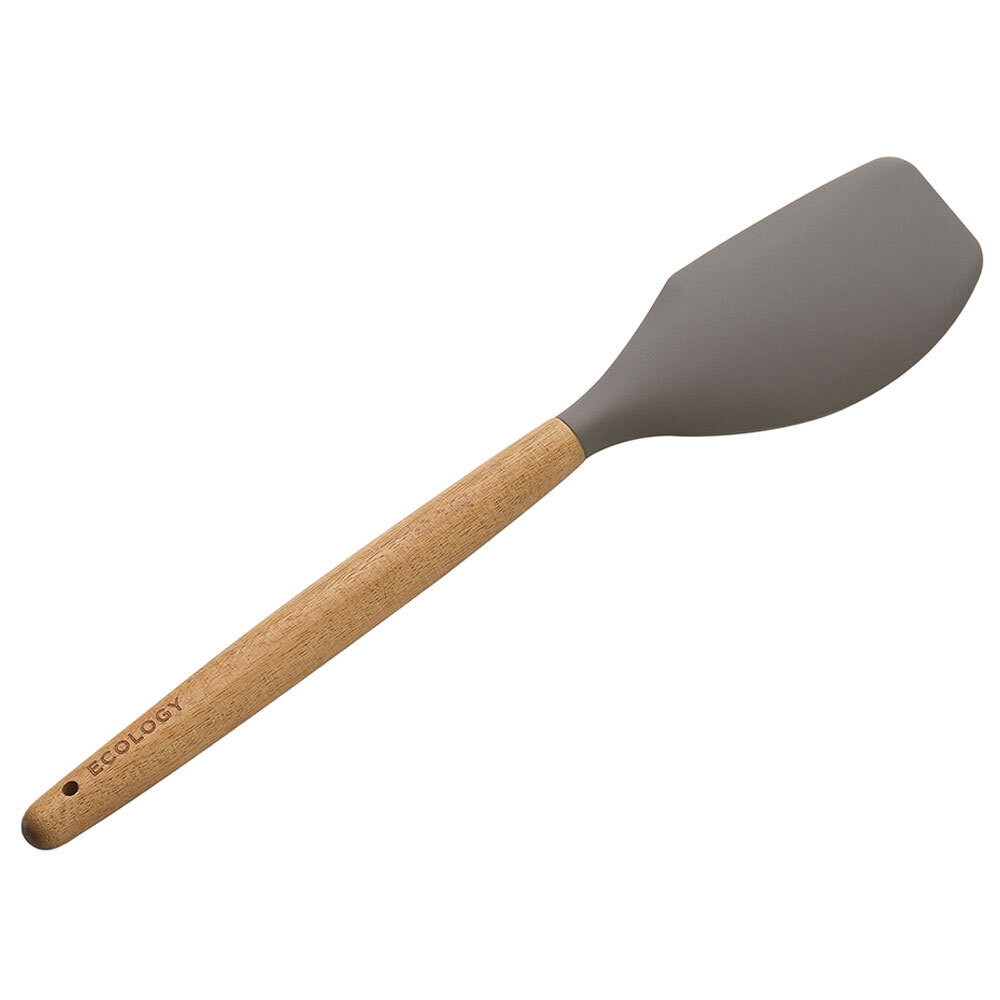 Ecology Provisions Grey 31.5cm Acacia & Silicone Cooking/Baking Spatula ...