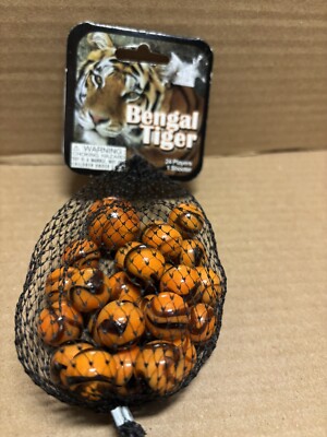 Net Bag of Bengal Tiger Mega Marbles - New | eBay