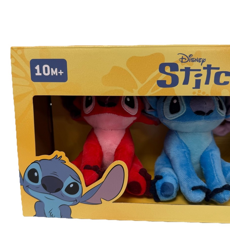 Disney Stitch Plush Keychain Set of 3 Pack Stitch - Angel - Leroy Soft ...
