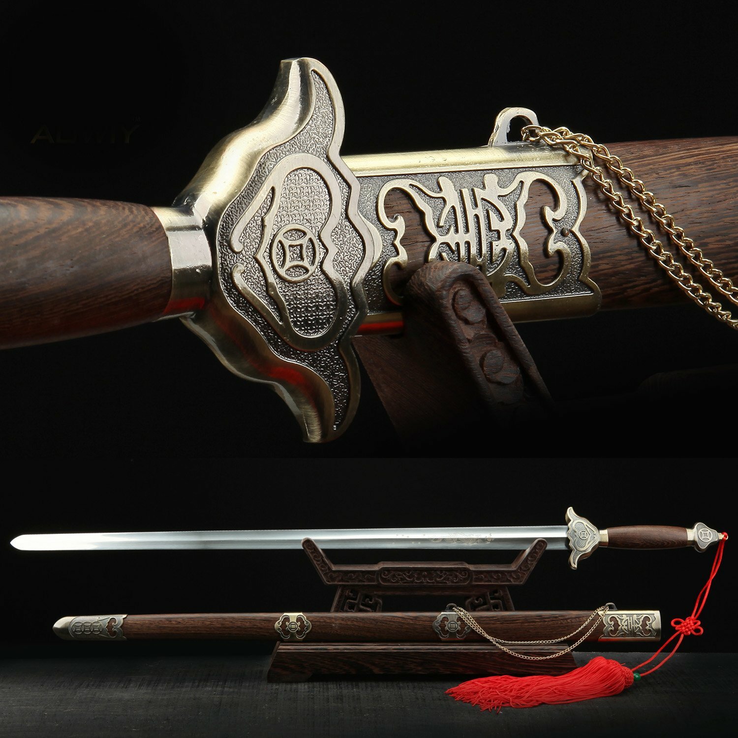 Handmade Wudang Sect Real Taiji Sword Tai Chi Sword with Bronze Brown ...