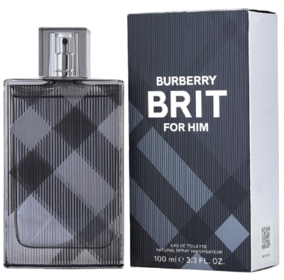 Burberry Brit (New Package) For Men Cologne 3.3 oz ~ 100 ml EDT Spray ...