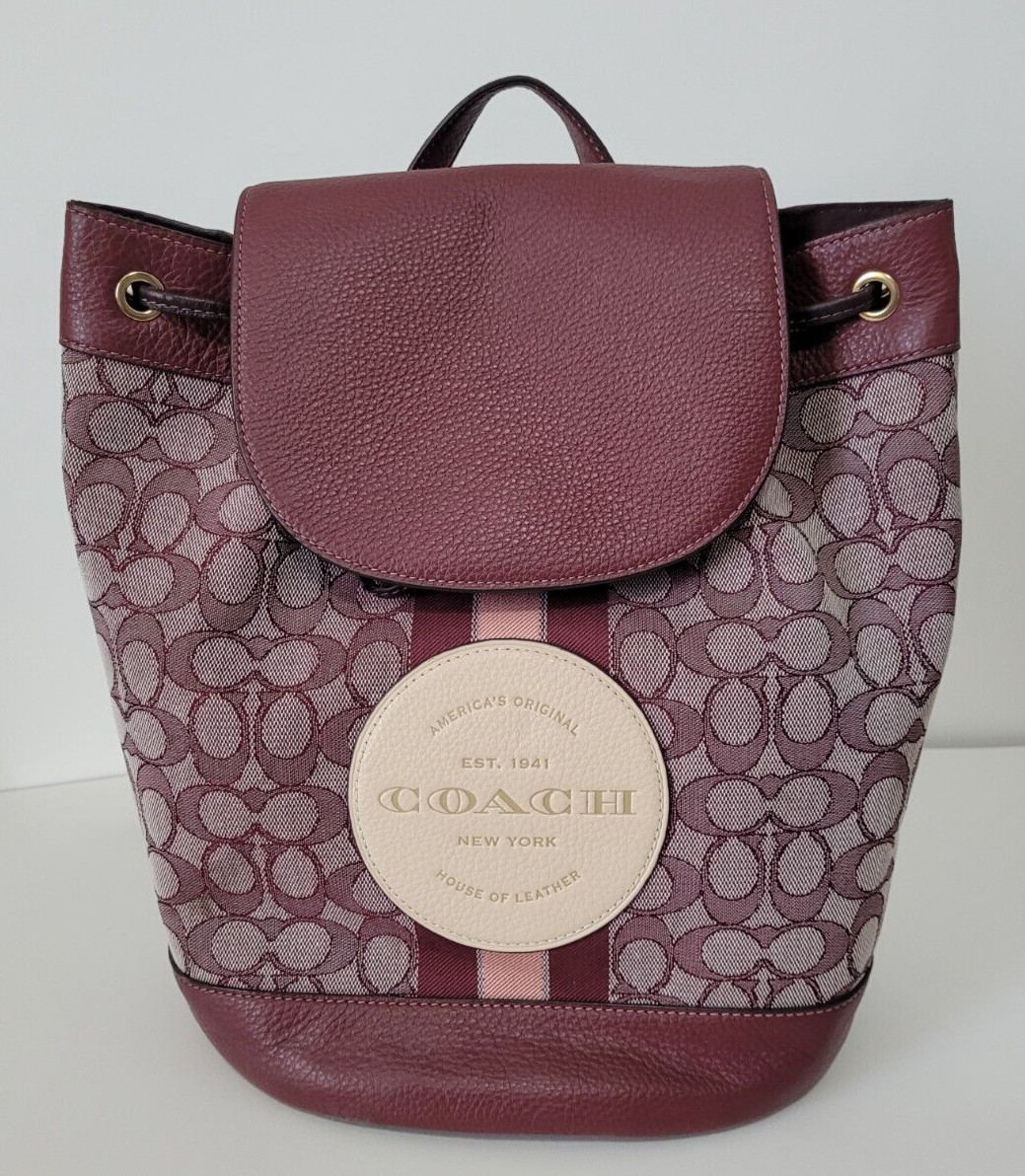 Coach Dempsy Drawstring Backpack In Signature Jacqua… - Gem