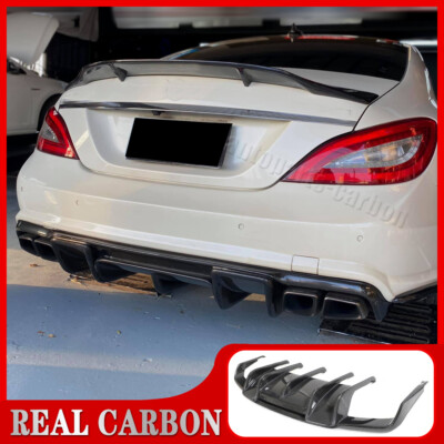 Fits Benz W218 CLS550 CLS63 2012-2018 REAL Carbon Fiber Rear Bumper ...