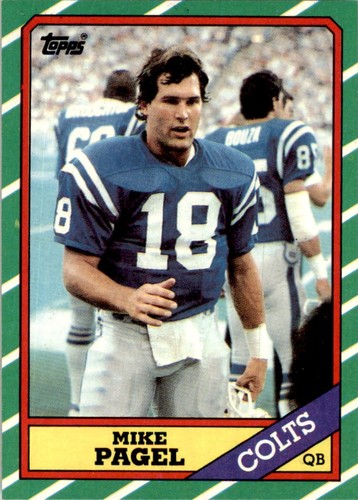 1986 TOPPS} MIKE PAGEL INDIANAPOLIS COLTS #315 | eBay