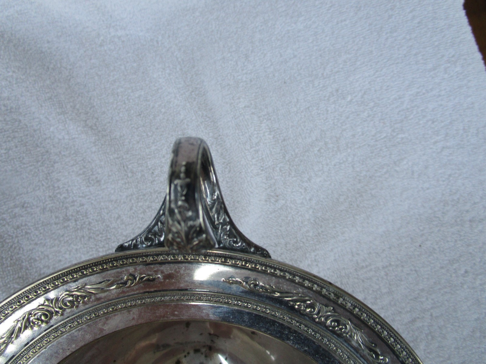 RARE ANTIQUE HOMAN PLATE ON NICKEL SILVER~02051~TWIN HANDLE BOWL~[6" X ...