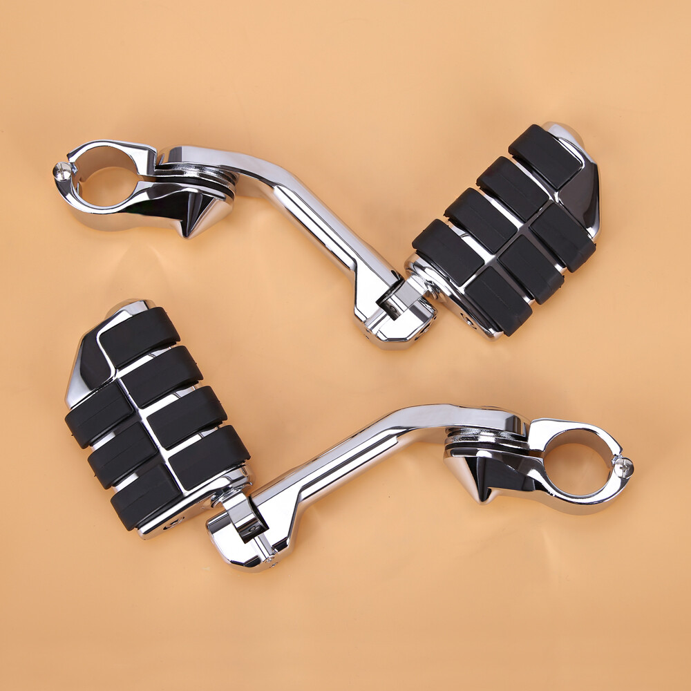 Chrome Long Highway Foot Pegs Crash Bar For Harley Cruiser Motorcycle 1 ...