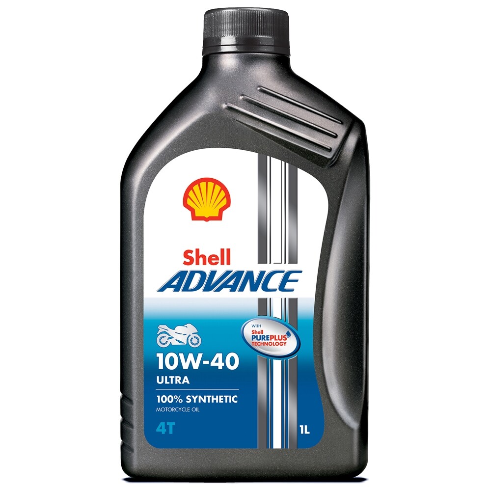 Shell Advance Ultra 10W-40 4T Motorcycle Oil Fully Synthetic 1 Litre 1L ...
