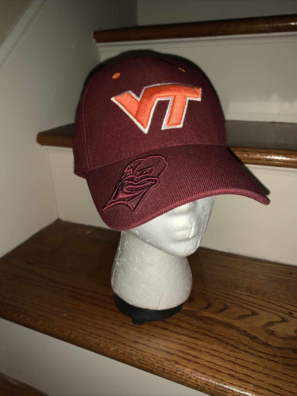 VIRGINIA TECH HOKIES raised Hokie Bird Baseball Cap hat Top of the ...