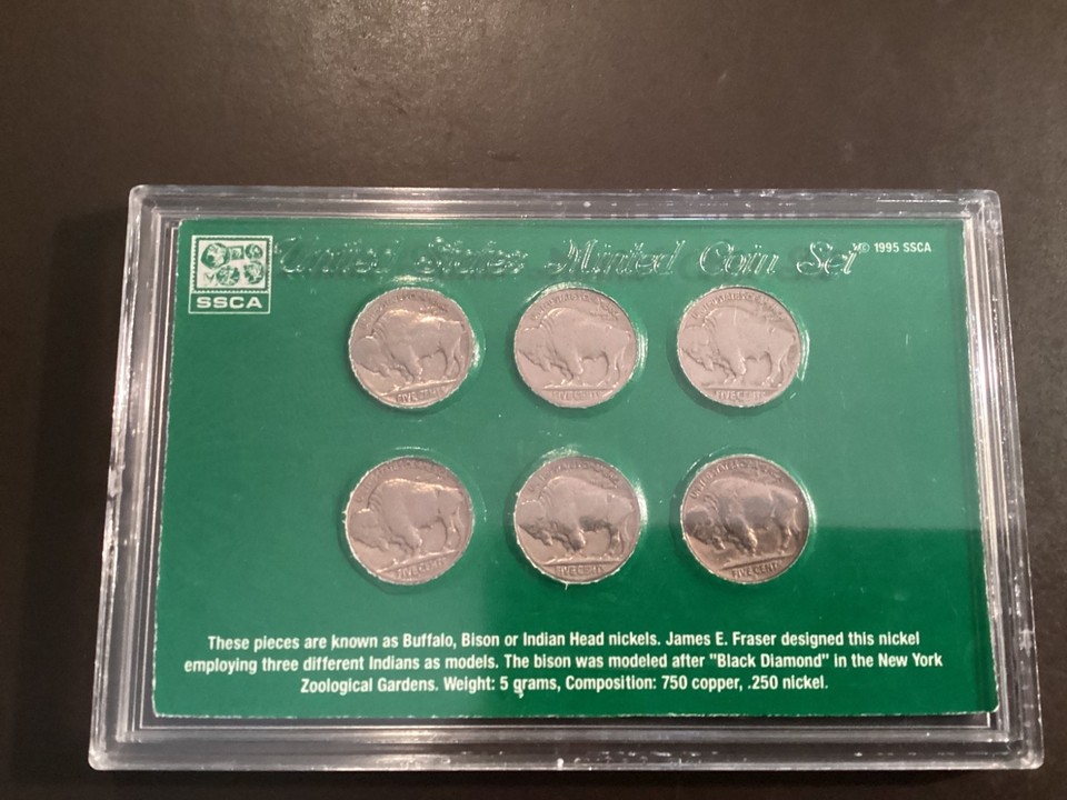 BUFFALO NICKELS-LOT OF 6 in plastic case | eBay
