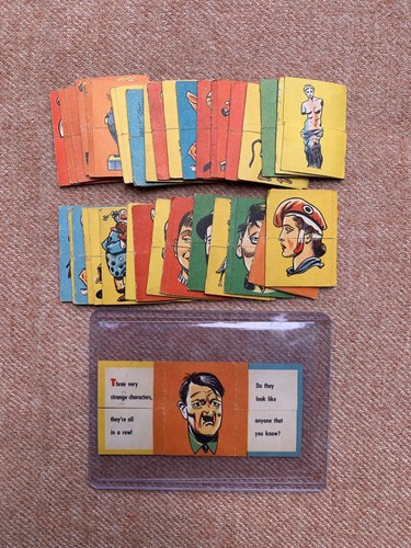 27 Different 1949-55 Topps Funny Foldees Card Lot With 41 Adolf Hitler ...