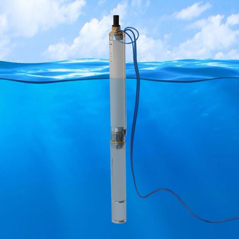 3" AC 110V Water Pump Deep Well Pump Submersible Bore MPPT Controller ...
