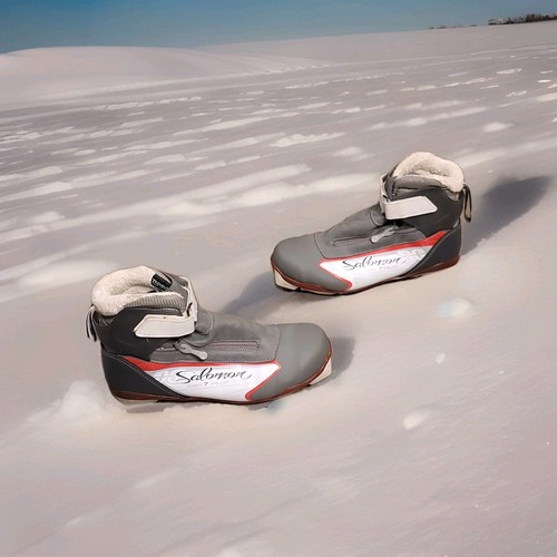 SALOMON Siam 7 SNS Pilot XC Cross Country SKI Boots Slam US 9 Gray Red ...