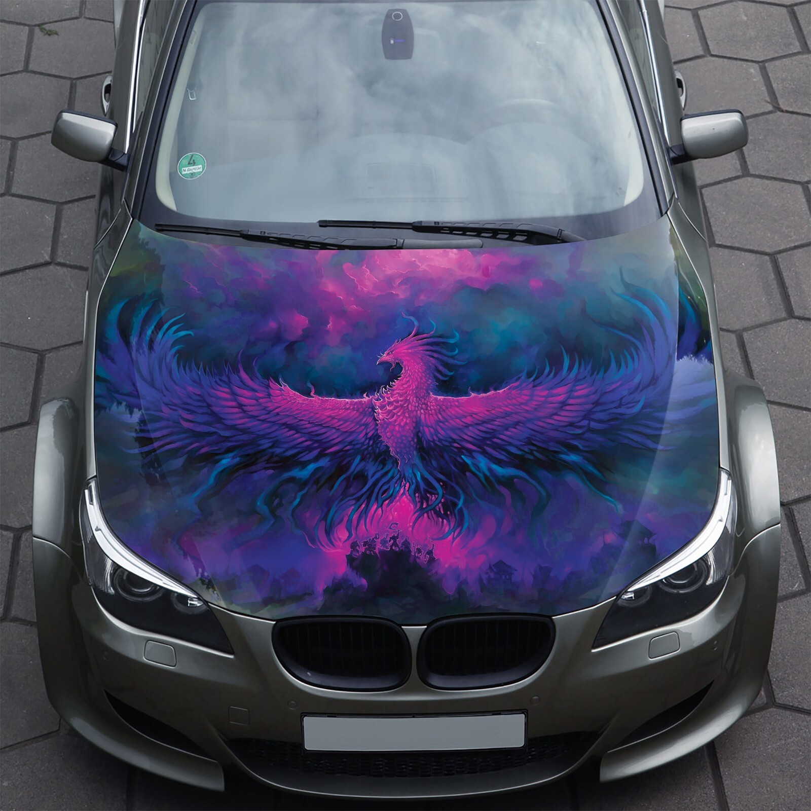 Phoenix Fire Bird Car Hood Wrap Decal Vinyl Sticker Full Color Graphic ...
