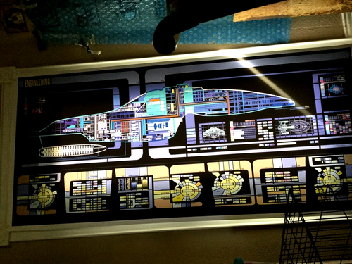 StAr TrEk prop Voyager msd ship Master lcars translight print 7 FOOT ...