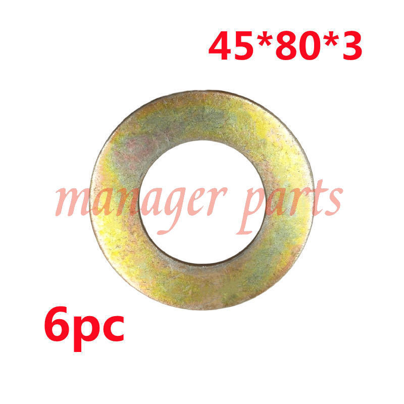 Set of 6pc 45X80X3MM Iron Bucket Pin Shims For Excavator Skid Steer Cat ...