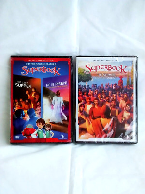 2 Superbook DVDs Easter Double Feature Last Supper & He is Risen Sermon ...