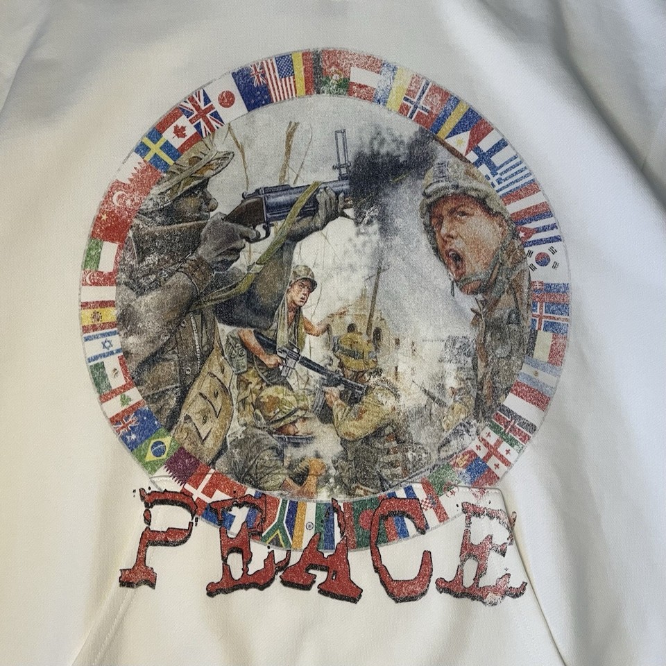 PeaceInWar Fall 24 Peace Hoodie Size XL Archival Streetwear | eBay