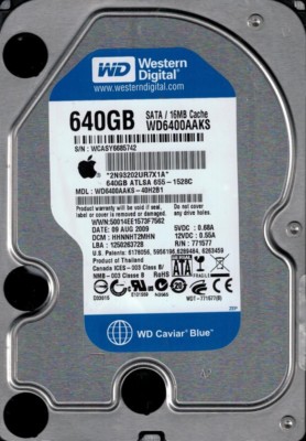 Western Digital WD6400AAKS-40H2B1 640GB DCM: HHNNHT2MHN MAC 655-1528C ...