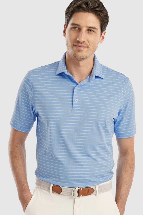NEW Johnnie-O Prep-Formance Newton Style Malibu Blue Short Sleeve Polo Size S | eBay