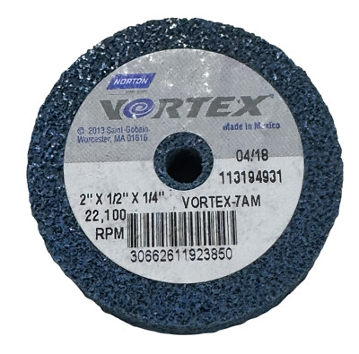 Norton VORTEX 2" x 1/2" x 1/4" Unitized Deburring Wheel Aluminum Oxide ...
