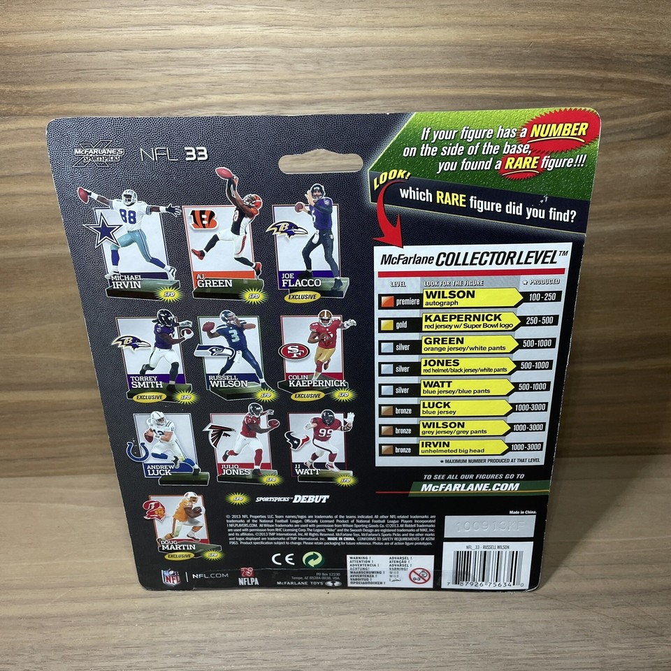 McFarlane Toys NFL Series 33 Russell Wilson Collector Bronze Variant ...