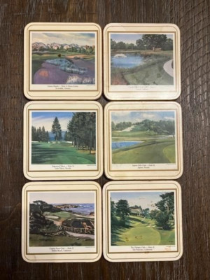 Coaster Set - Pimpernel, American Golf Courses, Made in England | eBay
