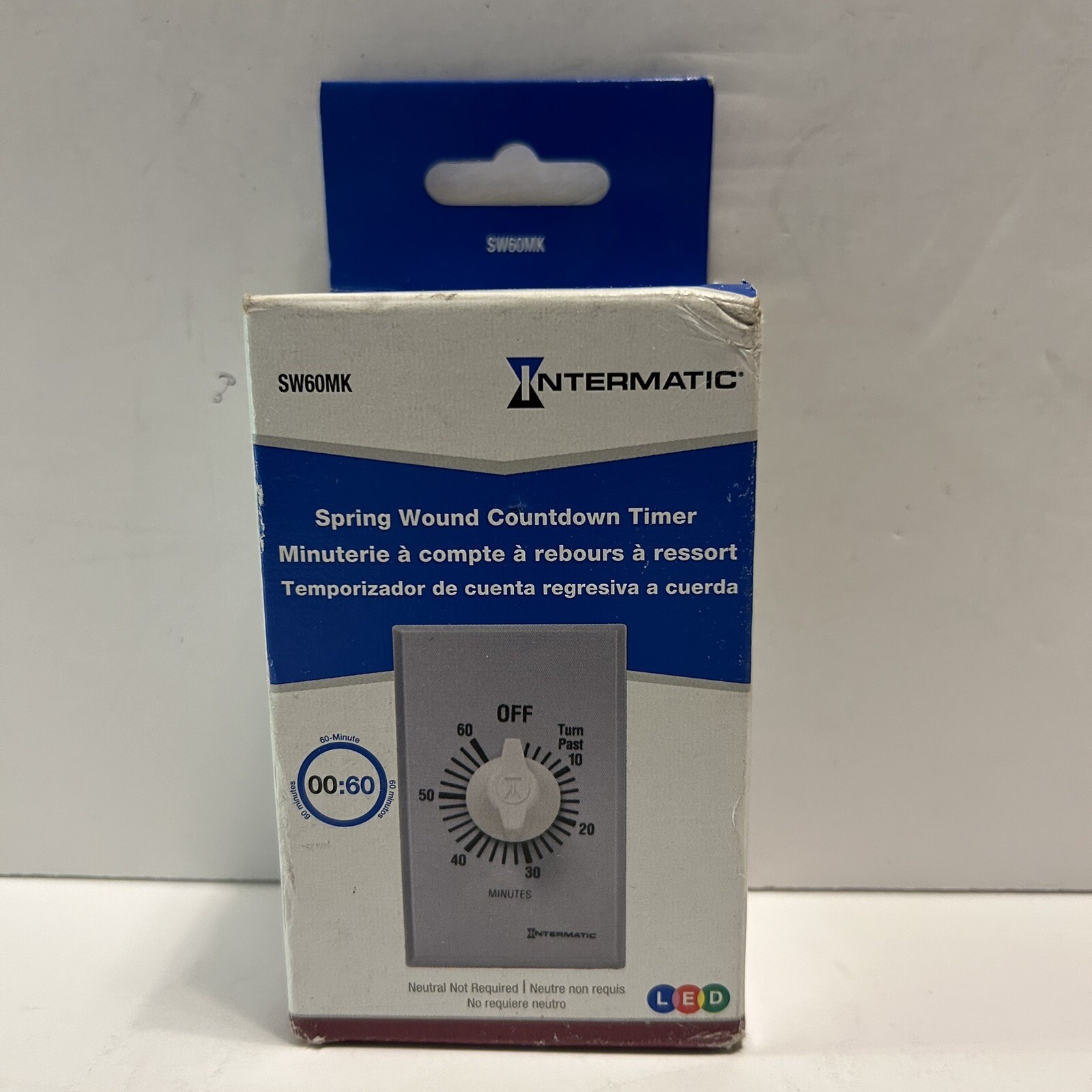 Intermatik-20 Amp 60-Minute Indoor In-Wall Spring Wound Timer, Gray ...