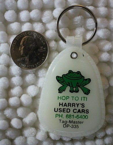 Salesman Sample Hop To It Harry's Used Cars Tagmaster Keychain Key Ring ...