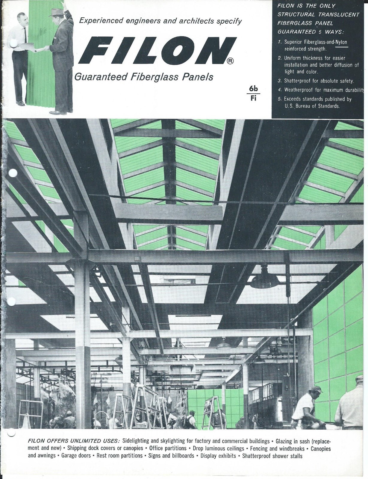Brochure - Filon Plastics - Fiberglass Panel - Glazing Pane - c1960 ...