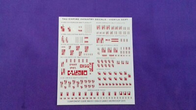 Warhammer 40K - Tau Transfer sheet, NEW | eBay