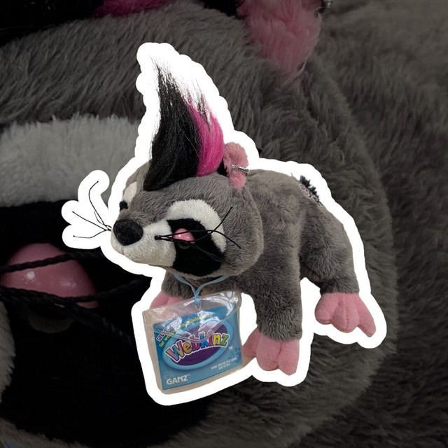 🦝Webkinz Plush Rockerz Raccoon HM5109 Code 8.5"Glam Rock Raccoon🦝 for ...