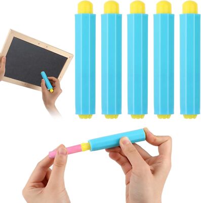 5 Pieces Colorful Plastic Chalk Holders Blackboard Adjustable Chalk ...