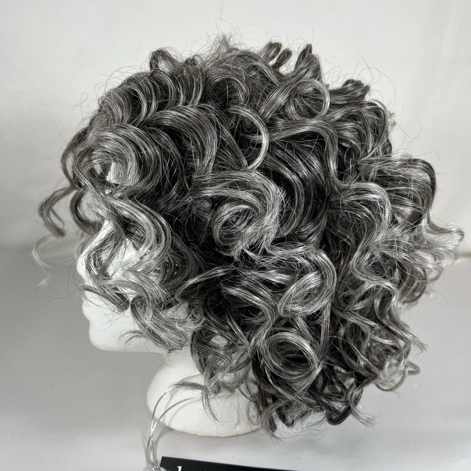 Hairdo Relaxed Coils Mid Length Average Dark Grey Beige Wig New With ...