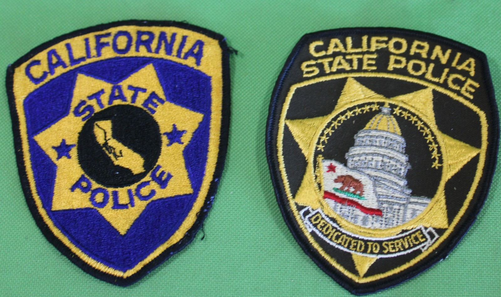 2 Vintage California State POLICE PATCHES 2 Unique Styles of The PATCH ...