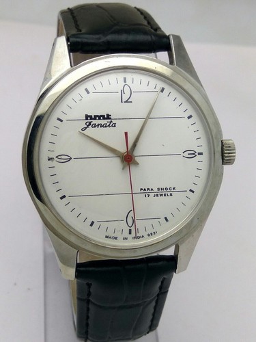 100% Original HMT Janata Art Deco w/ Lines, 17J Collectible men's mech ...