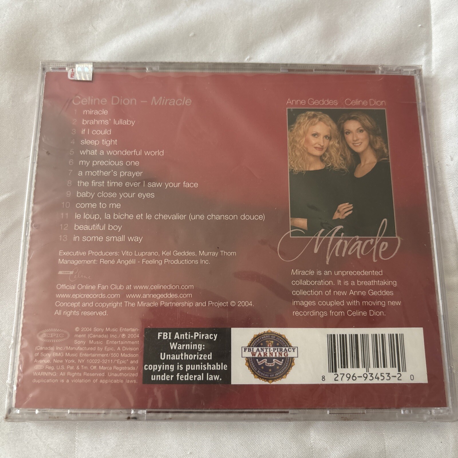 Celine Dion - Anne Geddes Miracle (CD) 13 Track NEW & FACTORY SEALED ...